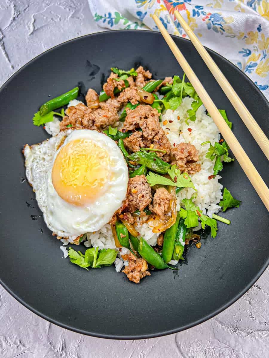 Sizzling Thai Pork & Green Beans on the Blackstone Griddle - Grill What ...