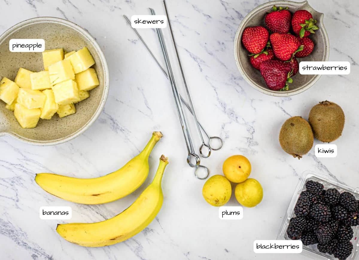 Grilled Fruit Skewers with Cherry Dip - Grill What You Love