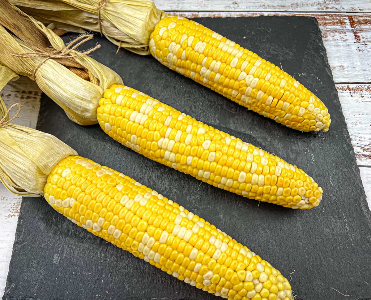 Ninja Woodfire Outdoor Grill Smoked Corn On the Cob - Grill What You Love